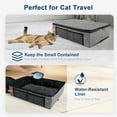 17.7''x 13.5''x 13.7" Travel Litter Box for Cats, Collapsible Cat ...