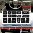 Automotive Interior Button Decals Stickers Trim Car Radio Stickers Set ...