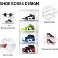 Clear Shoe Organizer,Stackable Shoe Display Case,Shoe Box Storage Bins ...