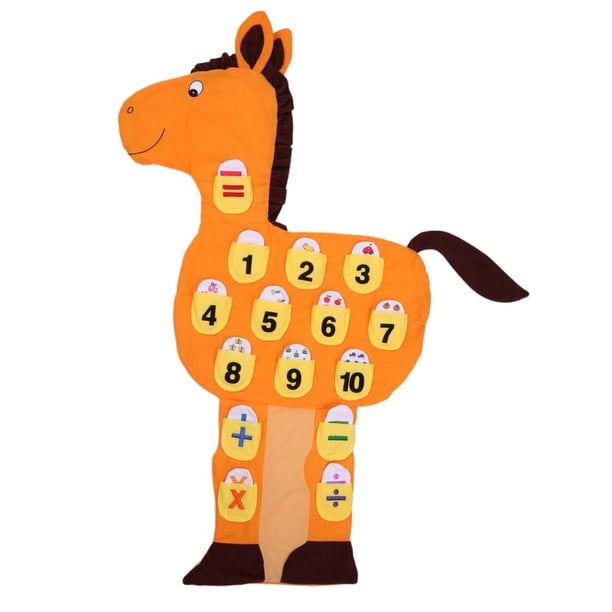 yuyomalo Cute Horse Number Wall Chart Educational Intelligence Toy for ...