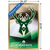 NBA Milwaukee Bucks - Logo 16 Wall Poster, 22.375" x 34", Framed ...