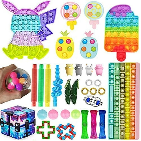HTCM Cheap Fidget Pack Fidget Toy Set Anti-Anxiety Tools, Big Sensory Keyboard Fidget Toy Pack ...