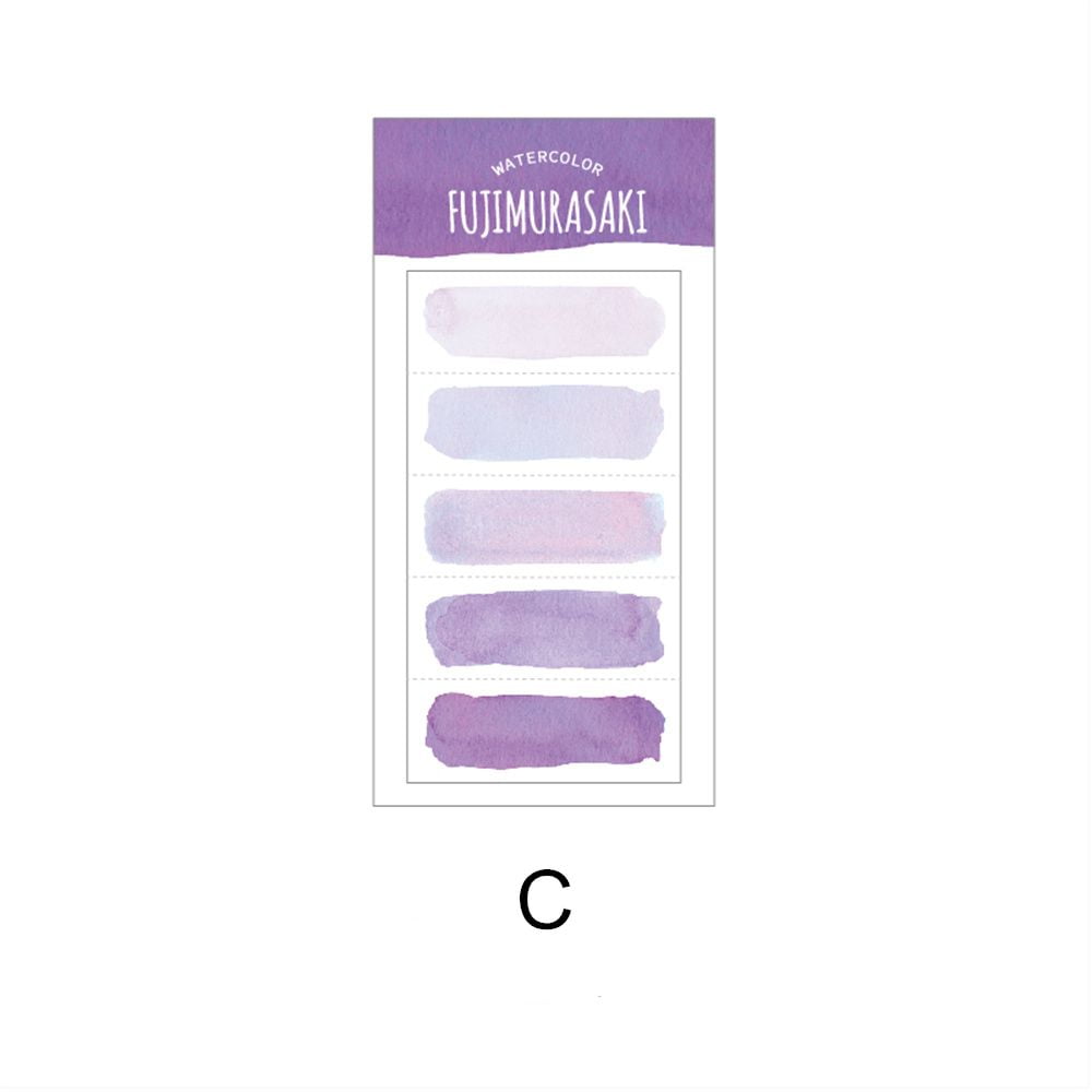 20 Sheets Watercolor Stationery Tearable Bookmarks Sticky Note Notepad ...