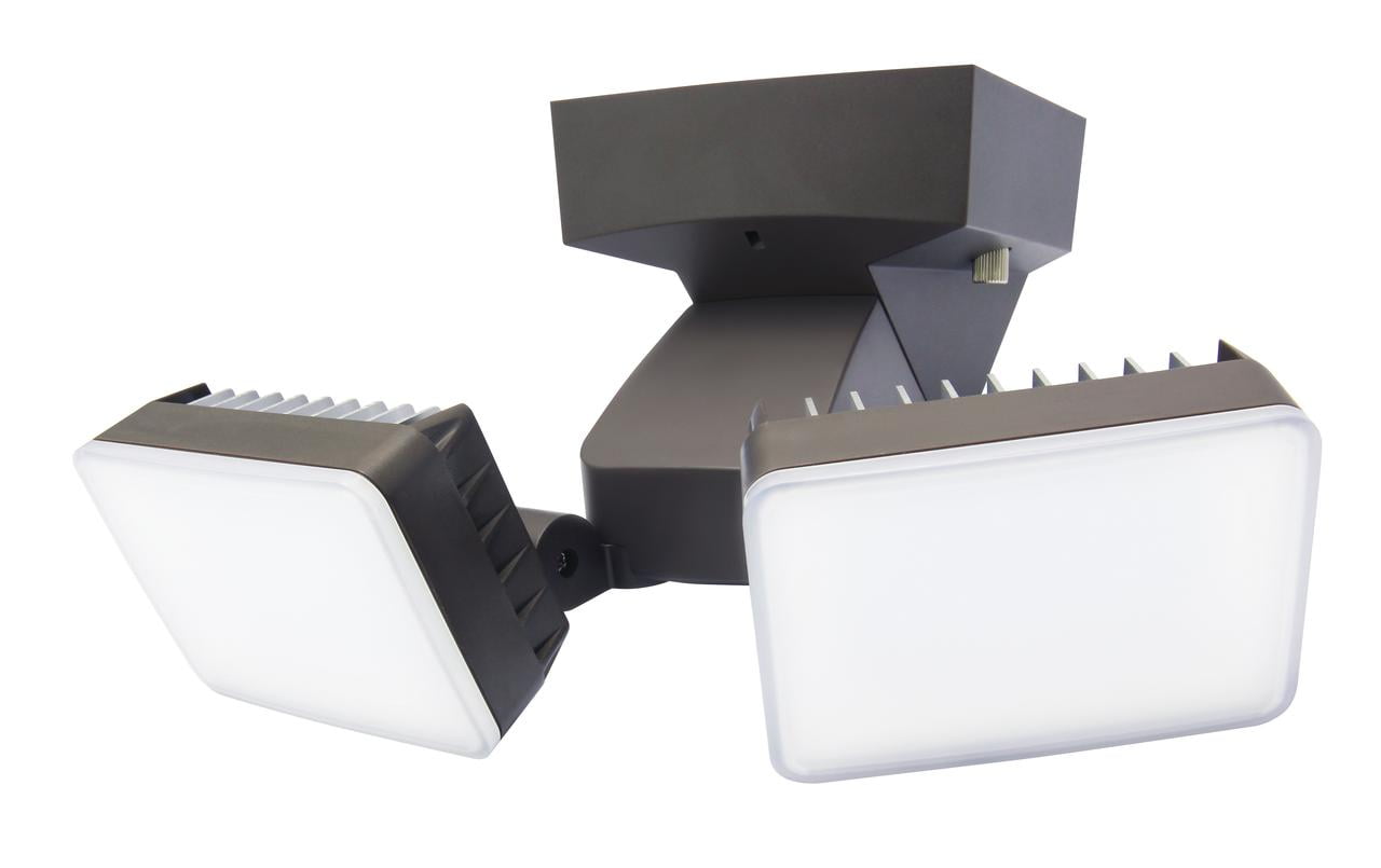 IQ America DT2002 Dusk-to-Dawn Security Flood Light w Timer, 2100 Lumen ...