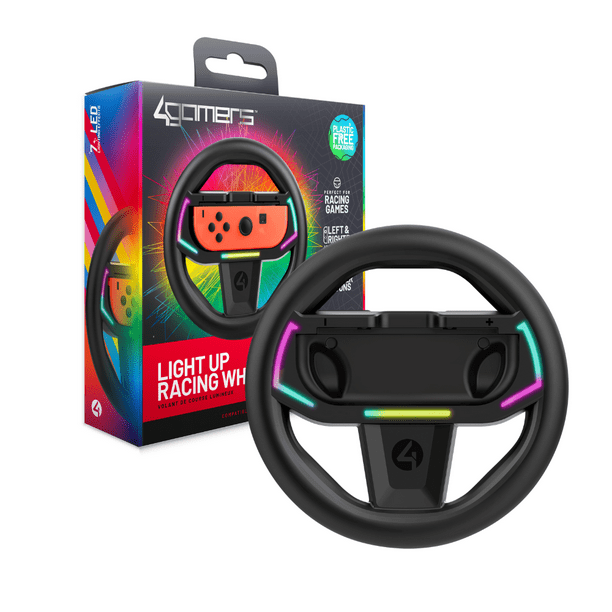 Volante De Carreras 4gamers Racing Wheel Led: Compatible Con Joy-con De ...