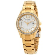 Citizen Eco-Drive Gold-Tone Ladies Watch, EM0682-74A with Silver Dial ...