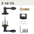 Decor Mo Wave Style Door Lever, Privacy Keyless Matte Black Handle ...