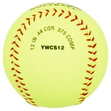 (4 Pack) Worth 12" Yellow Practice Slowpitch Softballs - Walmart.com
