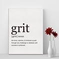 Grit Definition Print Canvas Wall Art Home Office Decor Modern ...