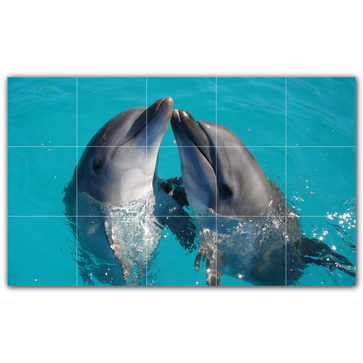 Picture-Tiles.com: Dolphin Ceramic Tile Wall Mural WAL500529-53M. 30"W ...