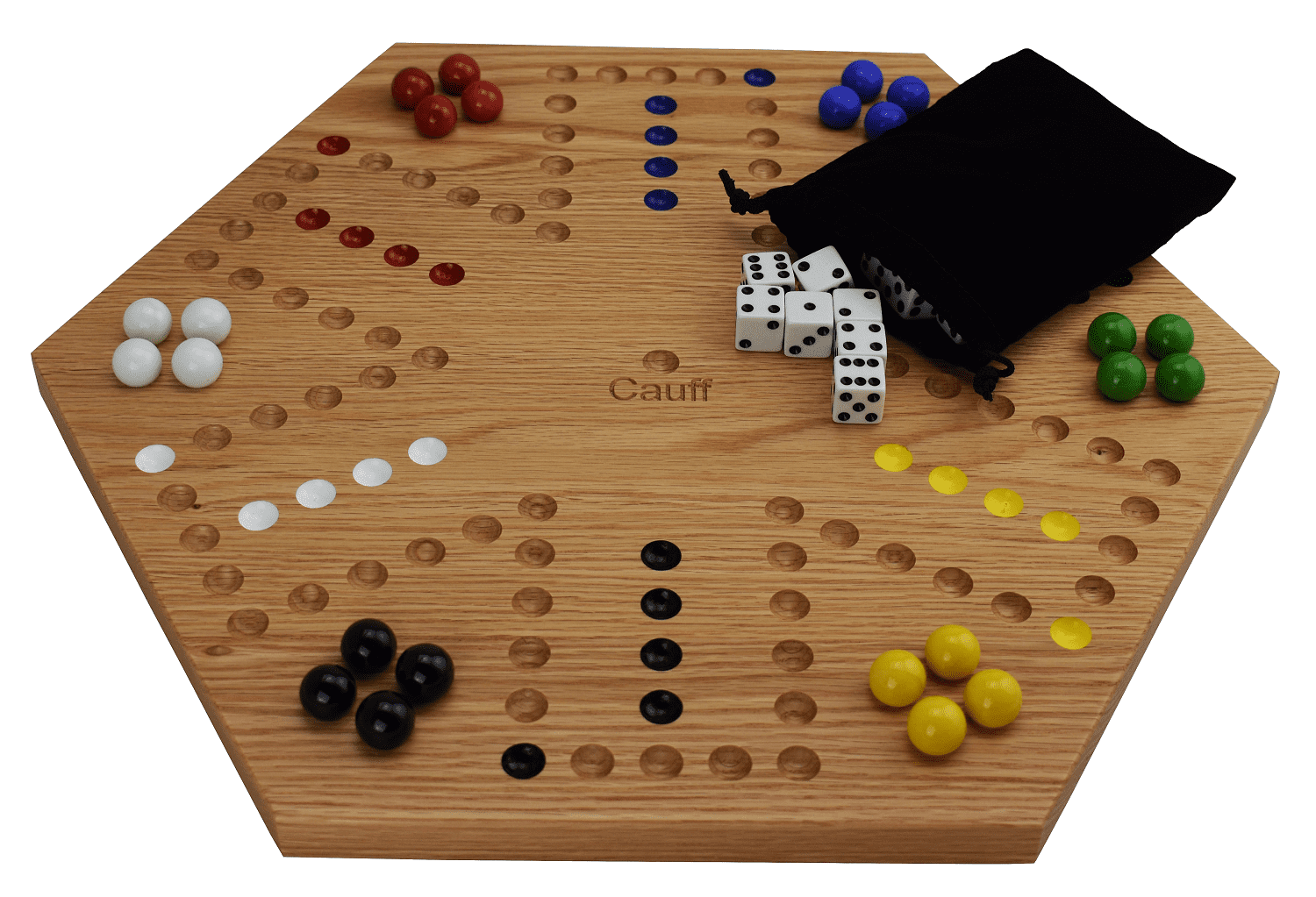 Solid Oak 20 inch Double Sided Marble Board Game Hand Painted - Walmart.com