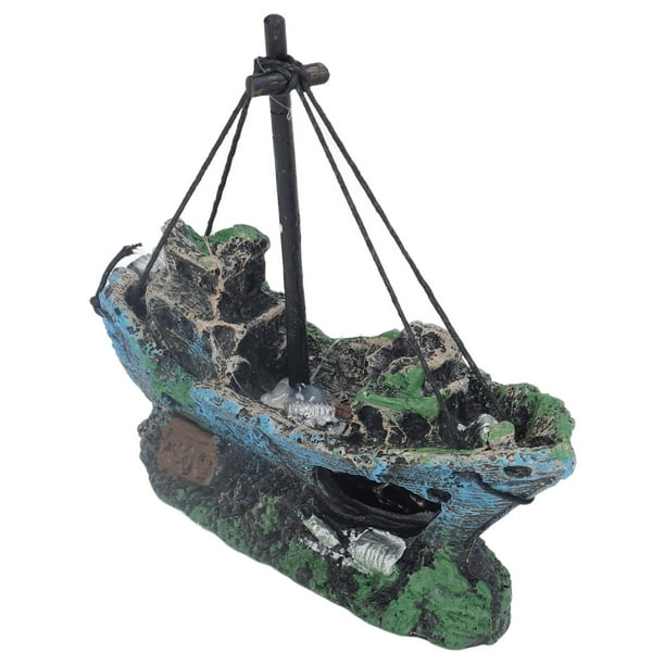 Aquarium Ship Decoration, Shipwreck Ornament Sinker Fishes Hiding Cave ...
