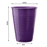 100-Pack 12 Oz Purple Disposable Plastic Cups - Durable and Stylish ...