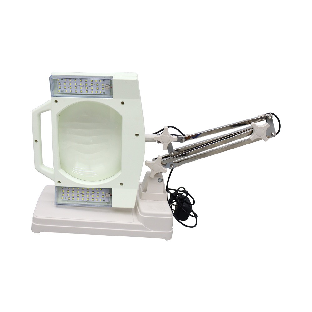 INTBUYING 5X HD Benchtop Magnifier Lamp with LED Light Magnifying Glass ...