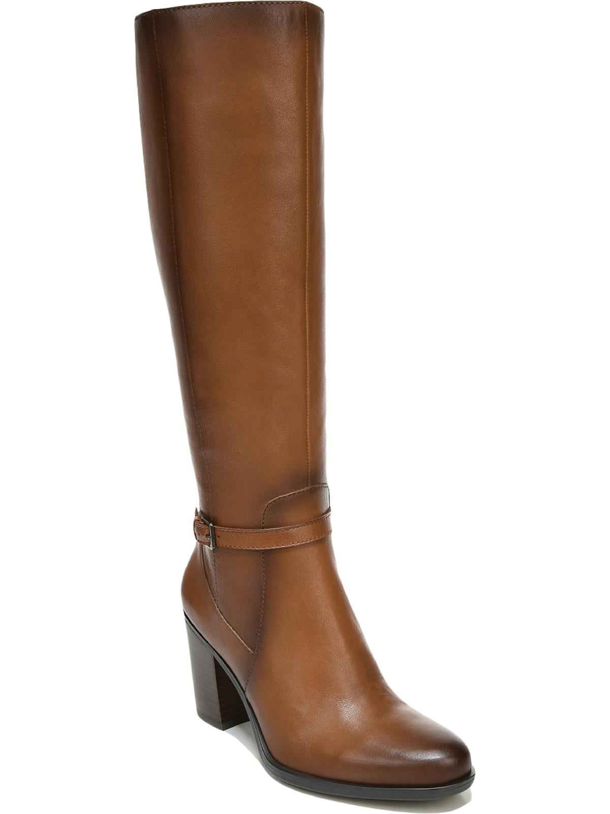 Naturalizer Womens Kalina Leather Block Heel Knee-High Boots Tan 6 ...