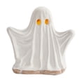 Ceramic Ghost LED Light, Cute White Ghost Figurine Lamp for Halloween ...