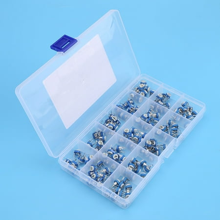 High 100ohm-1Mohm Blue White PCB Preset Variable Resistor, Trimmer ...