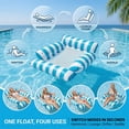 4-in-1 Inflatable Water Hammock Swimming Pool Floats with Air Pump ...