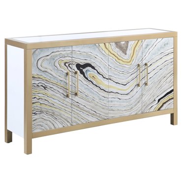 ACME Clem Console Table with Door in White - Walmart.com