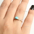 Diamond and Turquoise Sun Design Rings, December Turquoise Ring, Gift ...