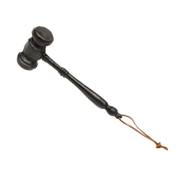 Black 9" Metal Judge Gavel Paperweight Cast Iron Heavy Paper Weight ...
