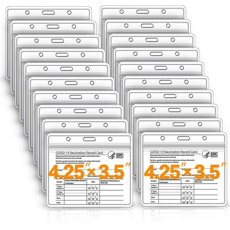 VARANO 20 Pcs CDC Vaccination Record Card Protector 4.25 X 3.5 Inches ...