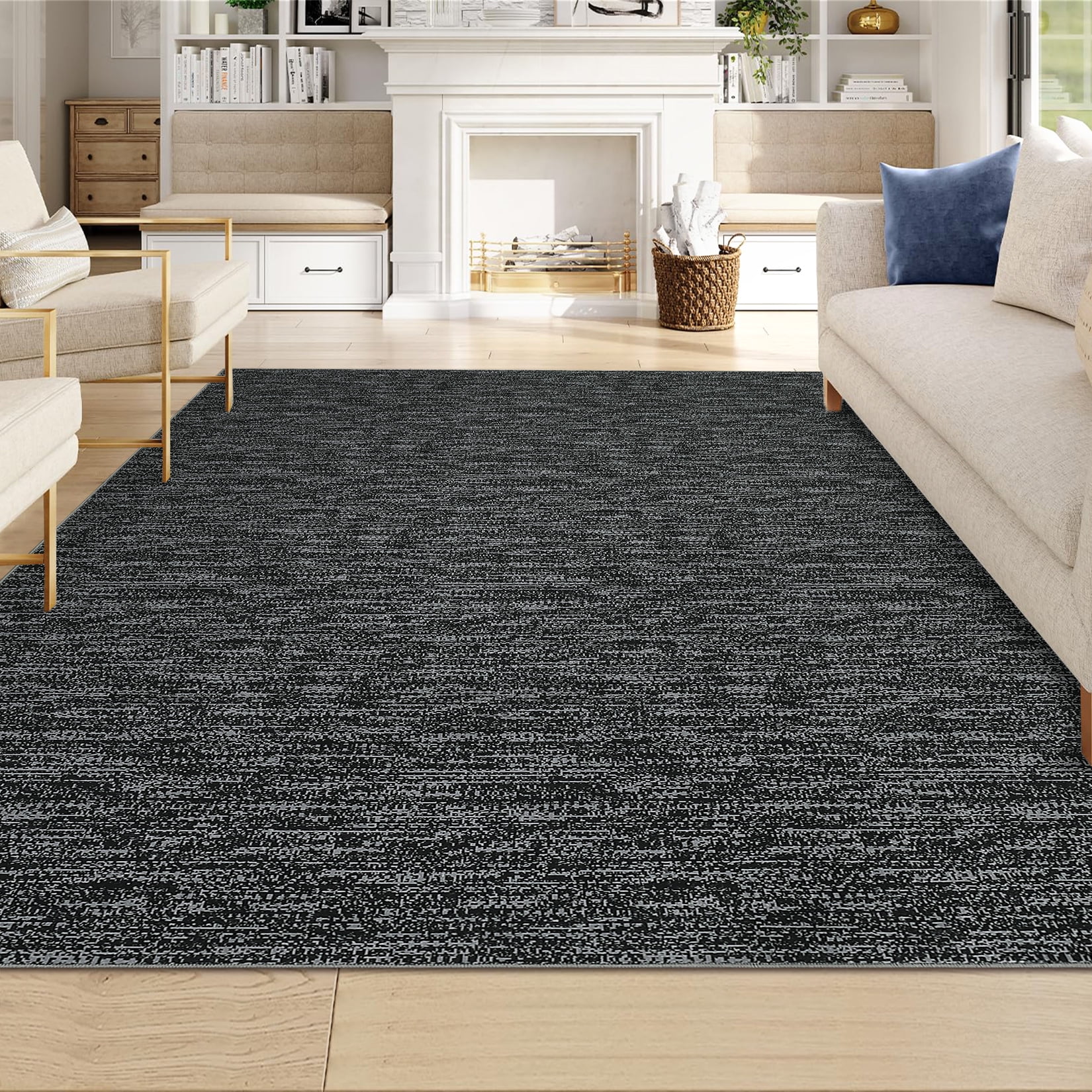 Cuisinsmart 6x9 Modern Washable Area Rug - Ultra-Thin Low Pile Foldable Carpet With Non-Slip Backing For Living Room  Bedroom 5*7ft(152*213cm)