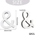 Acrylic Mirror Wall Stickers Decal with EVA Foam And Symbol Silver ...