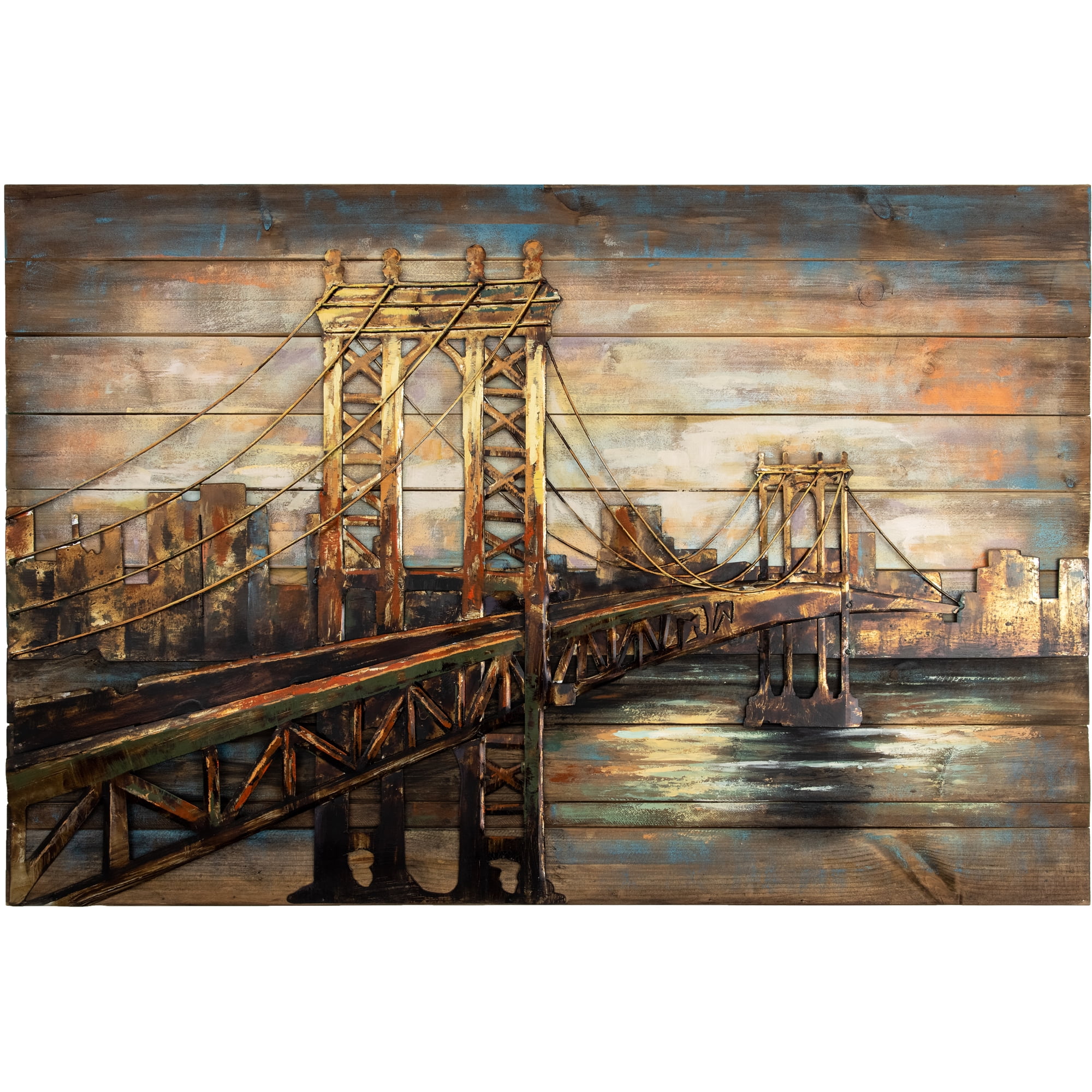 Click here for Walldecor 3d 3d Metal Wall Art - Brooklyn Bridge W... prices