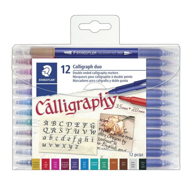 Staedtler Double Ended Calligraphy Duo Markers, Assorted Colors, Set of ...