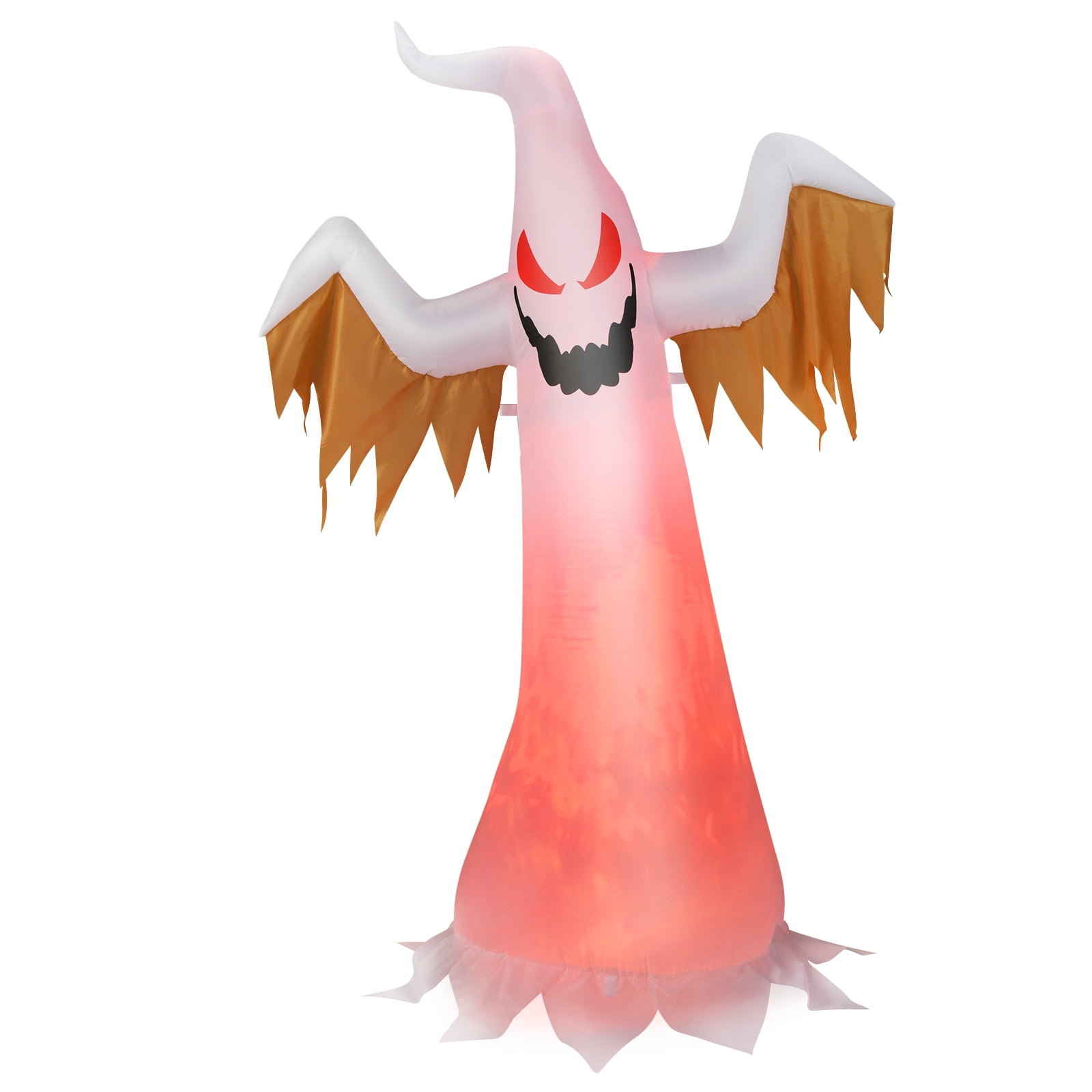 Topbuy 6FT Tall Halloween Inflatable Decoration Blow Up Fire Ghost ...