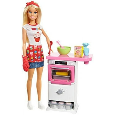 Barbie Ultimate Kitchen Cooking & Baking Playset with Chef Doll ...