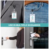 FLONOZZ Heavy Duty 2 Pcs Retractable Badge Clips, Clear Plastic Id Card ...