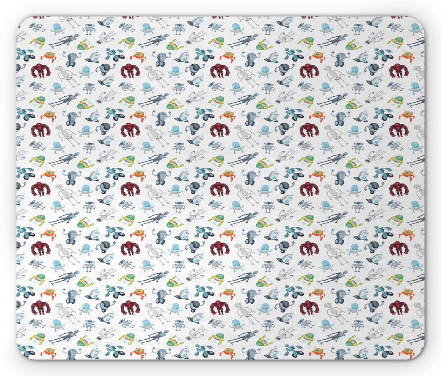 Alien Mouse Pad, Mechanical Robots Pattern Scattered on a Plain ...