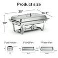 Bluebow 4 Pack Chafing Dishes for Buffet Set, Stainless Steel Catering ...