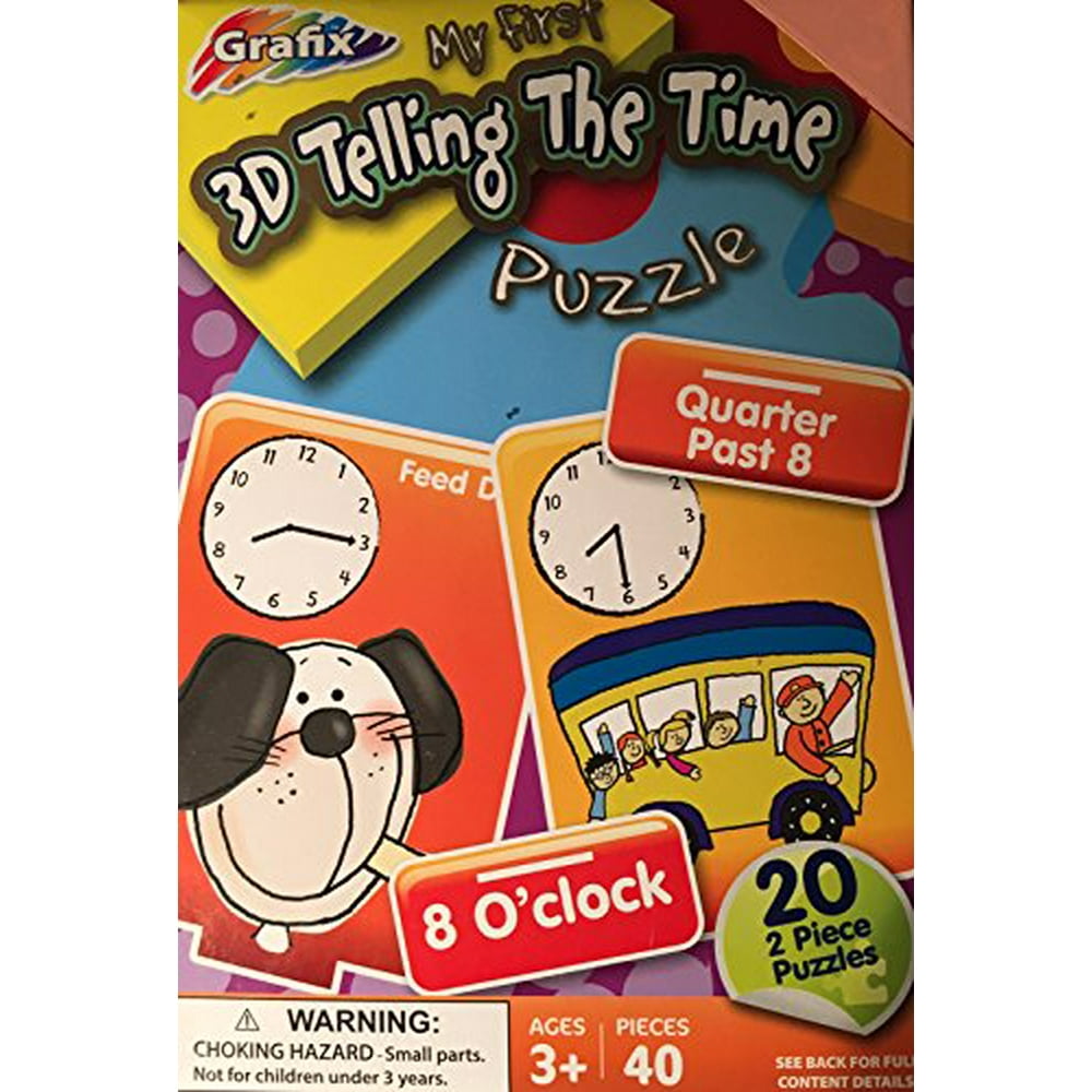3-D Telling The Time Puzzle Age 3+ 40 Pieces - Walmart.com - Walmart.com