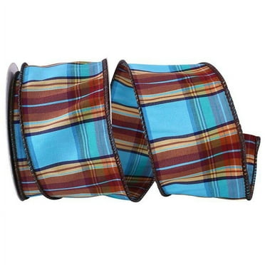 Reliant Ribbon - 92867W-044-10F, Citrus Life Plaid Wired Edge Ribbon ...
