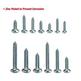 Hyper Tough Zinc Plated 550-Piece Sheet Metal Screw Assortment with ...