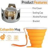 ISOP Camping Stove & Travel Mug Set - Mini Portable Stove Travel Coffee ...