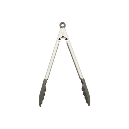 KitchenAid Stainless Steel Silicone Gray Tipped Tongs - Walmart.com ...
