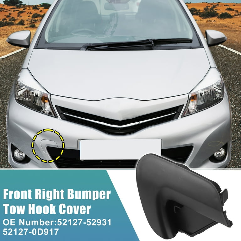 Unique Bargains Unpainted Front Right Bumper Tow Hook Cover for Toyota Yaris 2012 2014 No.52127 52931 52127 0D917 Black Walmart