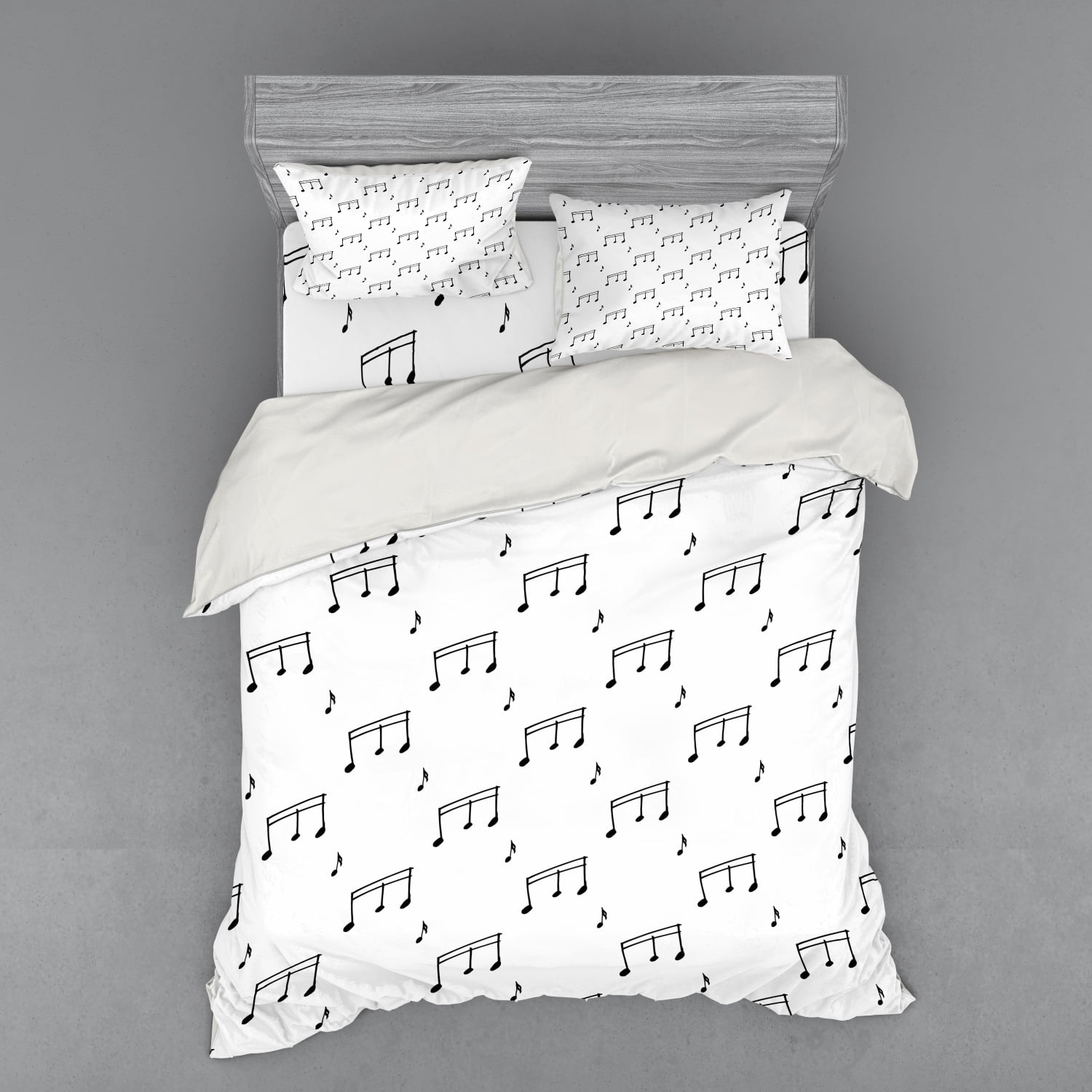 Music Duvet Cover Set, Musical Notes Theme Melody Sonata Singing Song ...