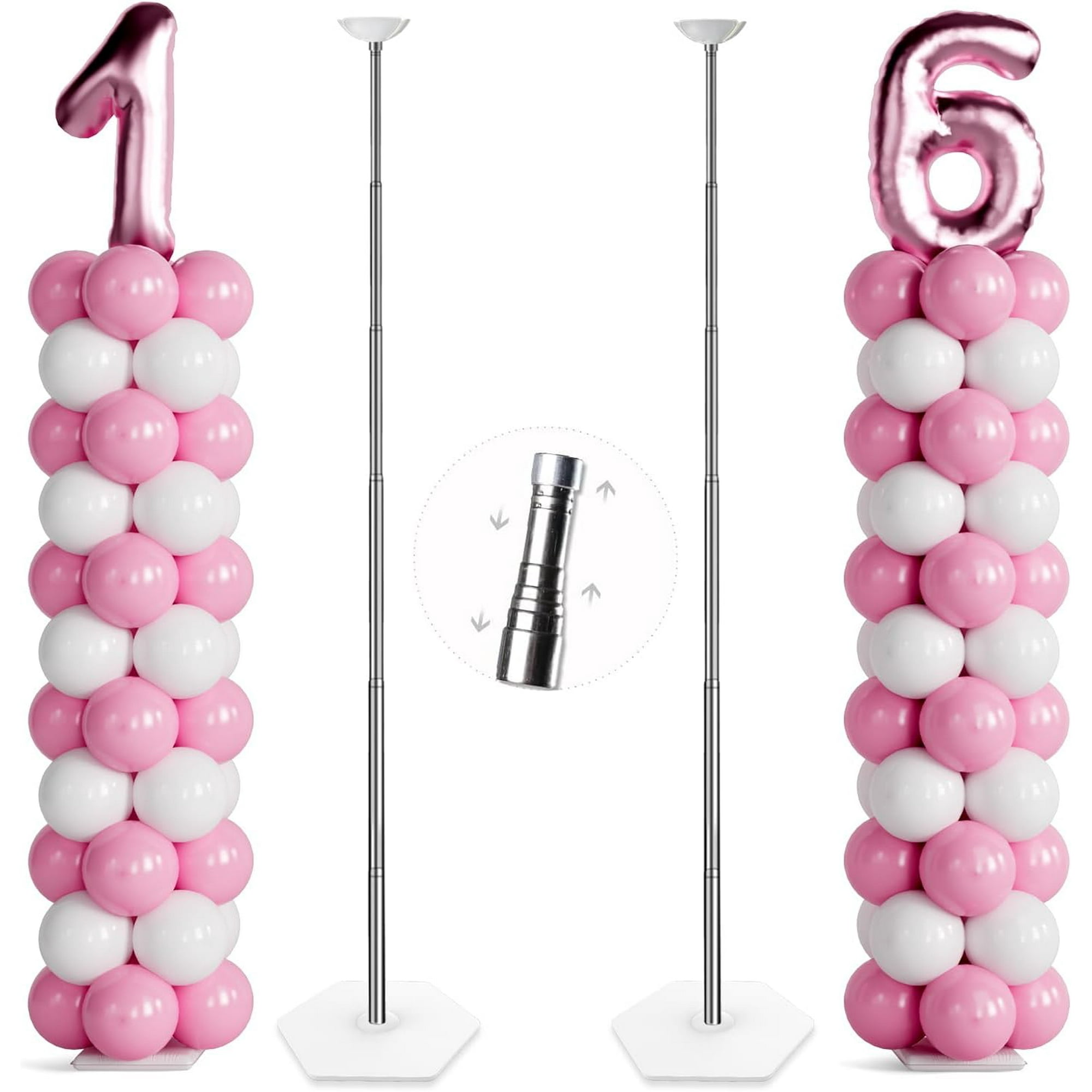 Click here for Tekxyz Balloon Column Stand Set Of 2  7 Ft Height... prices