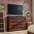 ACCOHOHO 8 Drawer Dressers Chests for Bedroom ,52"Wide Rustic Wood ...