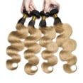 Body Wave Human Hair Bundles, 3/4 Brazilian Hair Bundles with 4x4 Lace ...