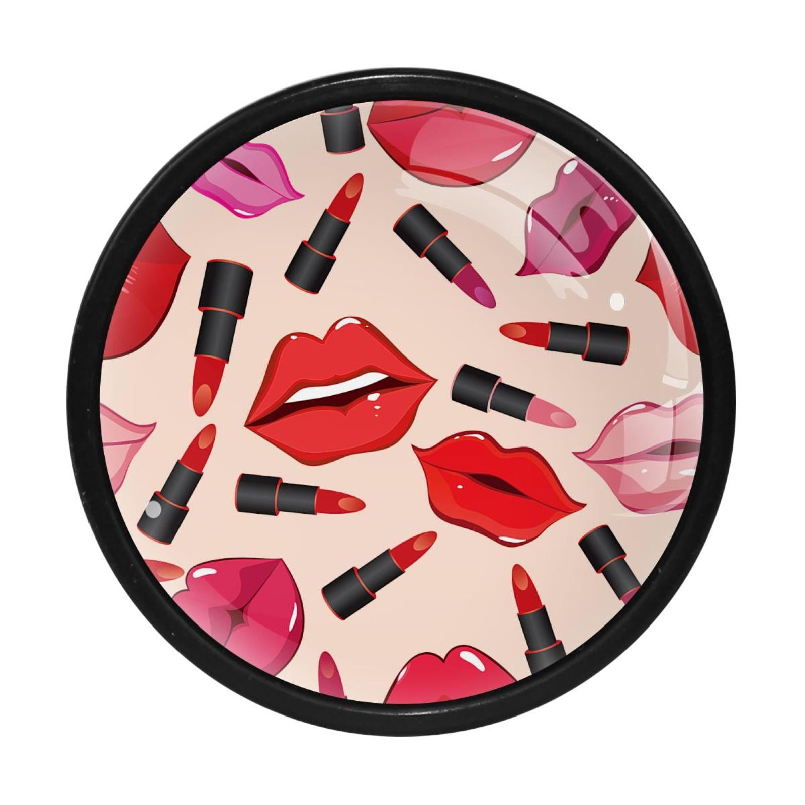 4 Pcs Lipstick Red Lip Knobs for Kitchen Cabinet Cupboard Dresser ...