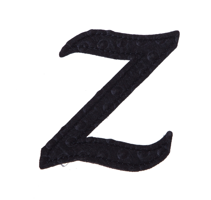 5" Pin-On Black Embossed Felt Monogram Letter Z, Set of 2 - Walmart.com
