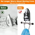 XIBUFE 2026 New Wall Mount Adjustable Ironing Board Holder, Black, for ...