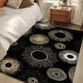 Area Rugs for Living Room 4x6 Ft, Geometric Black Non Slip Area Rugs ...