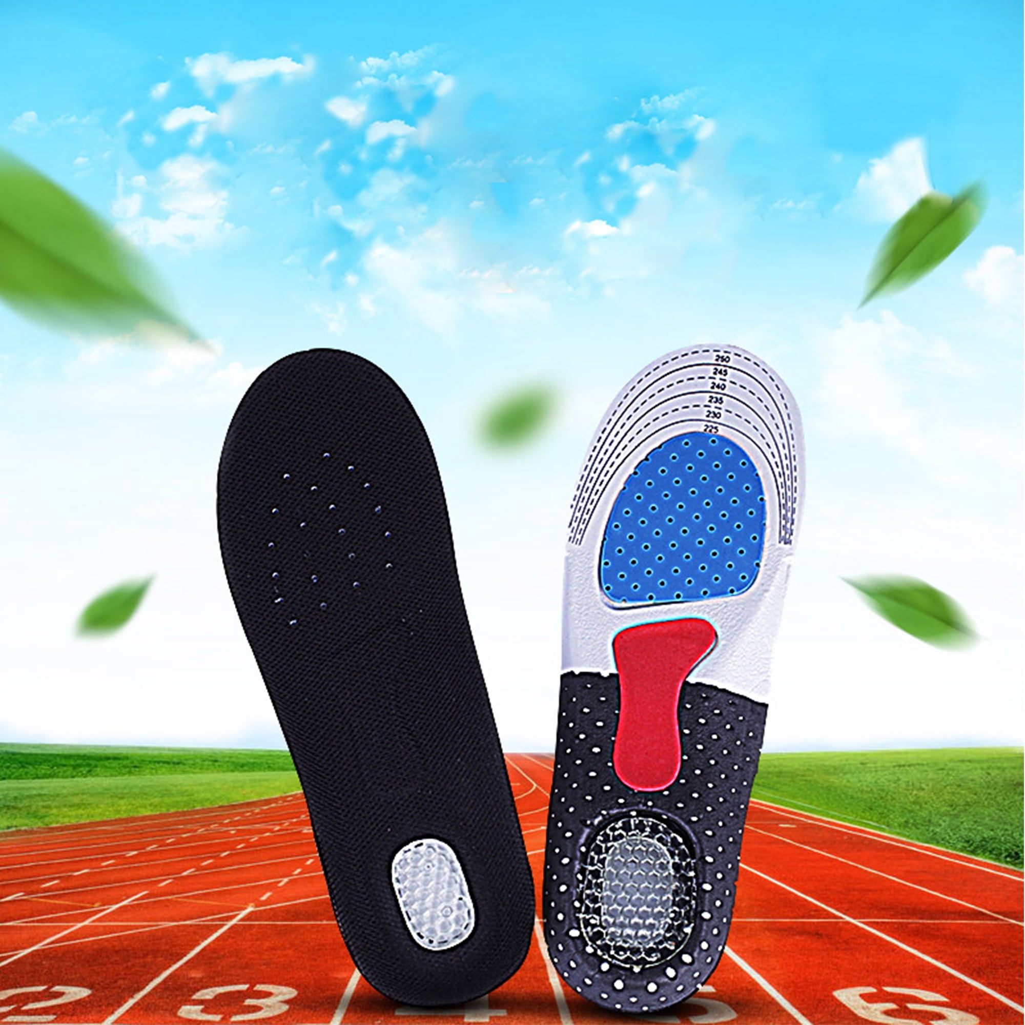 LELINTA Advanced Gel Orthotic Insoles for Sports, Extra Shock Absorb ...